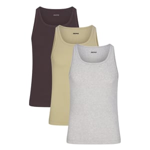 Track Skims Cotton Mens Rib Tank 3 Pack - Phoenix Multi - S at Skims
