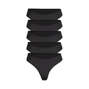 Track Skims Fits Everybody Thong 5 Pack - Onyx - 2 X at Skims