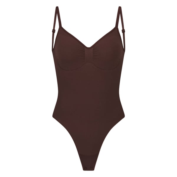 Track Seamless Sculpt Low Back Thong Bodysuit - Cocoa - 2X/3X at Skims