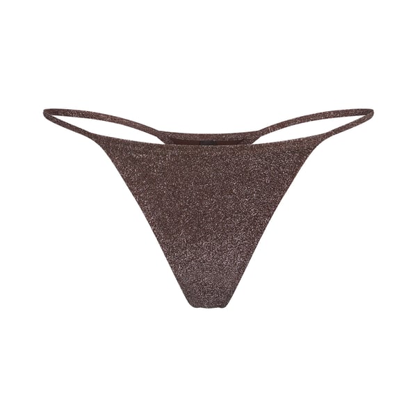 Track Glitter Swim String Thong - Cocoa - L at Skims
