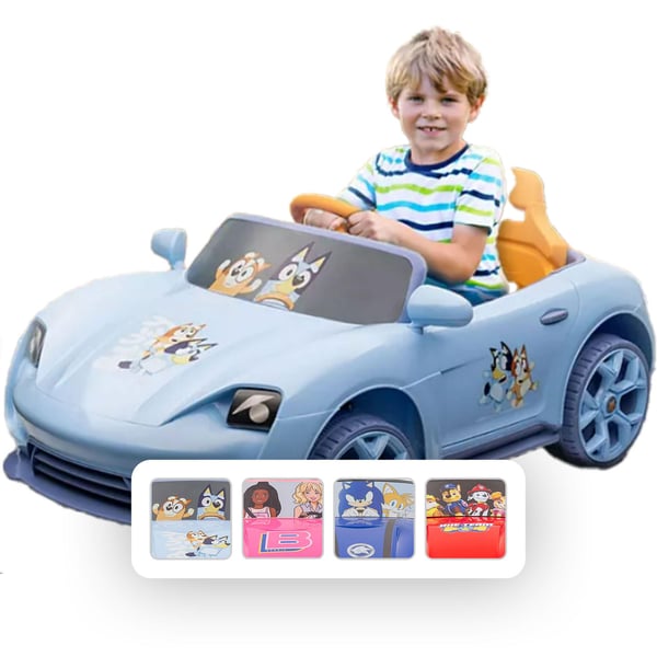 Track Sakar Bluey Kids 12V Battery Powered Convertible Ride-on at
