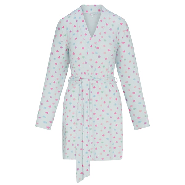 Track Skims Soft Lounge Robe - Cloud Candy Heart Print - 4 X at Skims