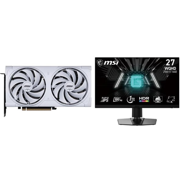 Track GPU Monitor Combo - MSI RTX 5070 12G VENTUS 2X OC WHITE Bundle