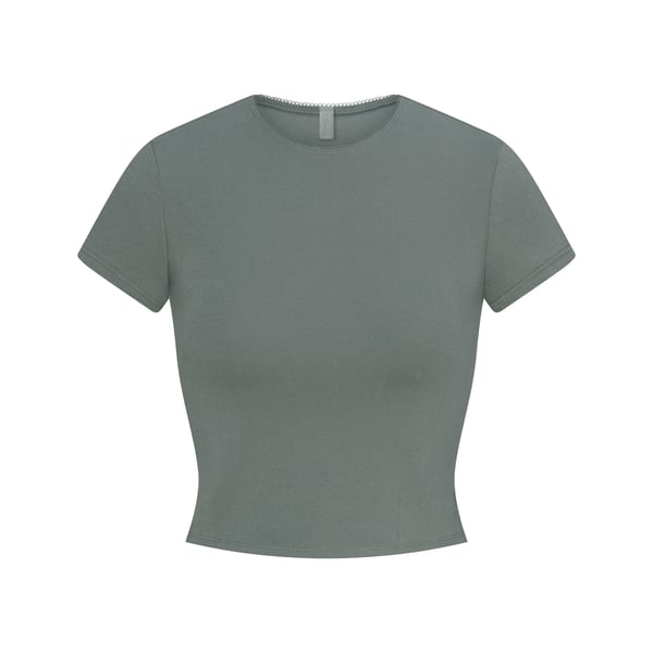 Track Skims Drop Needle Pointelle Baby Tee - Magnet - Xl at Skims