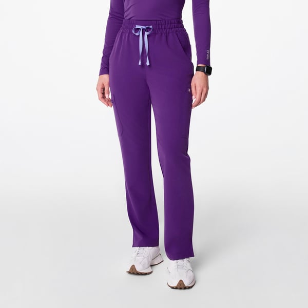 Track Figs High Waisted Dowa Scrub Pants - Digital Grape - S - Petite