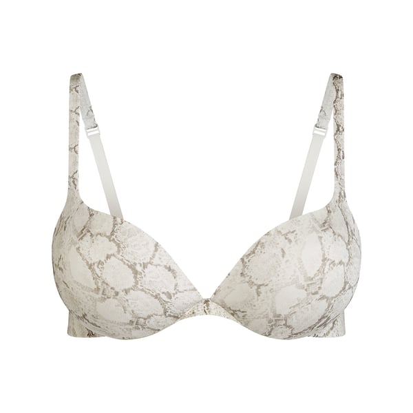 Track Skims Ultimate Teardrop Push Up Bra - Stone Pastel Snake Print