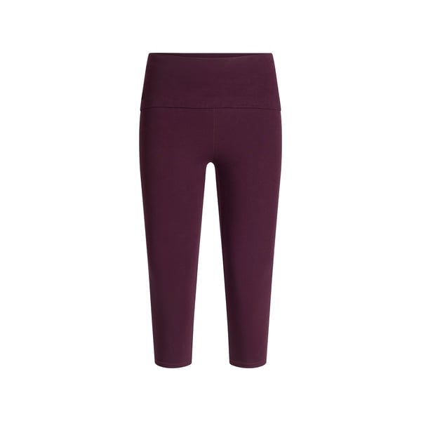 Track Skims Cotton Jersey Foldover Capri - Currant - 2 X at Skims