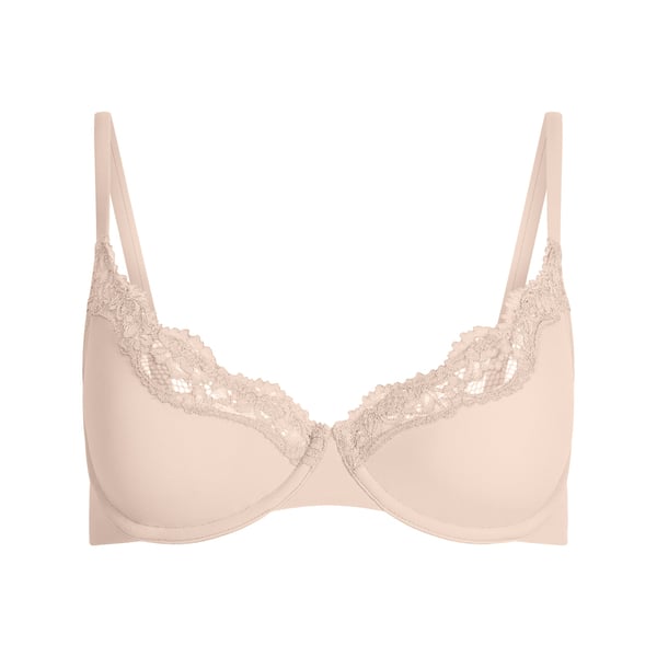 Track Skims Fits Everybody Lace Unlined Scoop Bra - Primrose - 32 - C