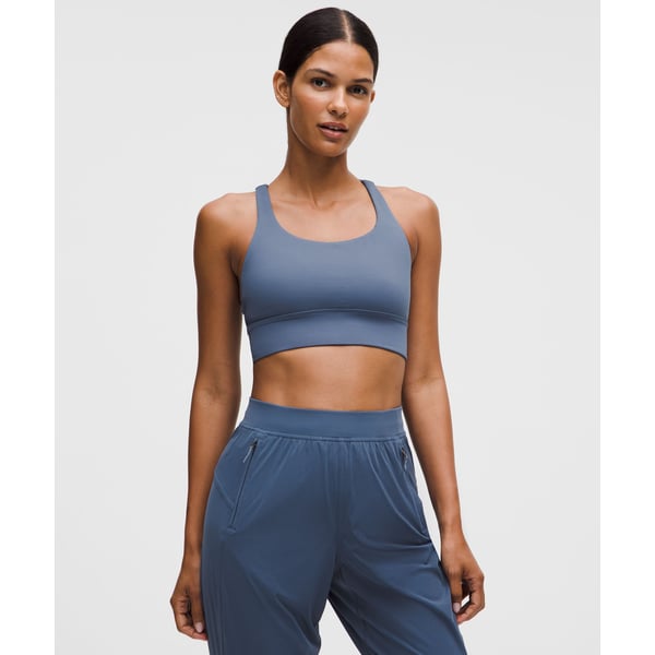 Track lululemon Energy Longline Bra *Medium Support, B-D Cups - Blue