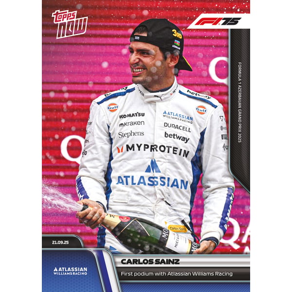 Track Carlos Sainz - 2025 Formula 1 Topps NOW - Card 64 - PR: 2896 at