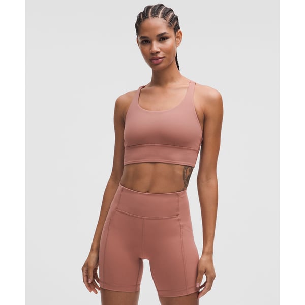 Track lululemon Energy Longline Bra *Medium Support, B-D Cups - Red